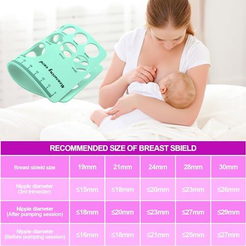 Silicone Nipples Ruler of Flange Size Measure for Nipple, Nipple Measurement Tool for Flanges Silicone and Soft in mm, Breast Pump Sizing Tool for Spectra, Medela, Momcozy, Lansinoh