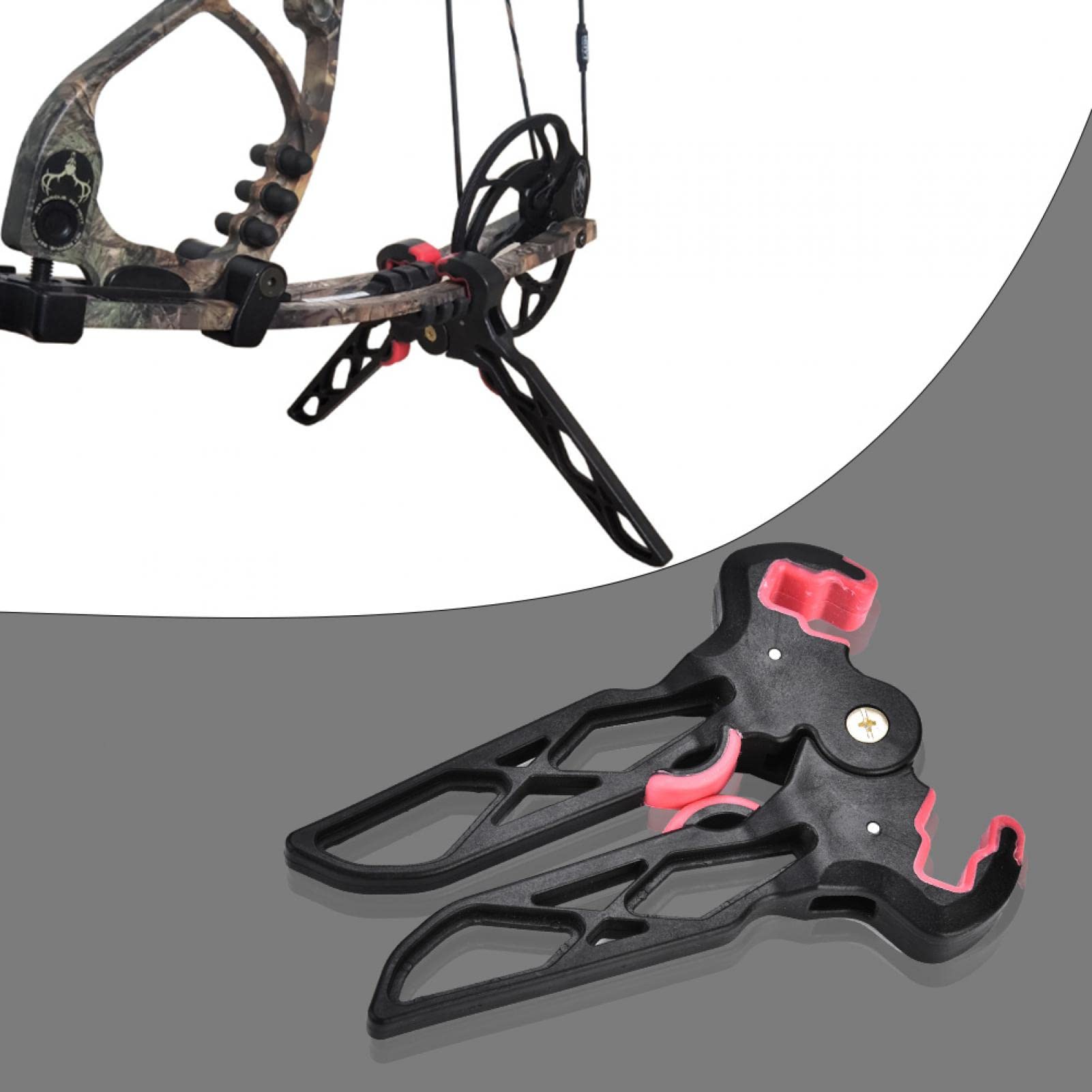 AYNEFY Compound Bow Portable Stand, Archery Bow Stand, Portable Compound Compound Bow Stand, Support Legs Holder for Archery Target(Short)