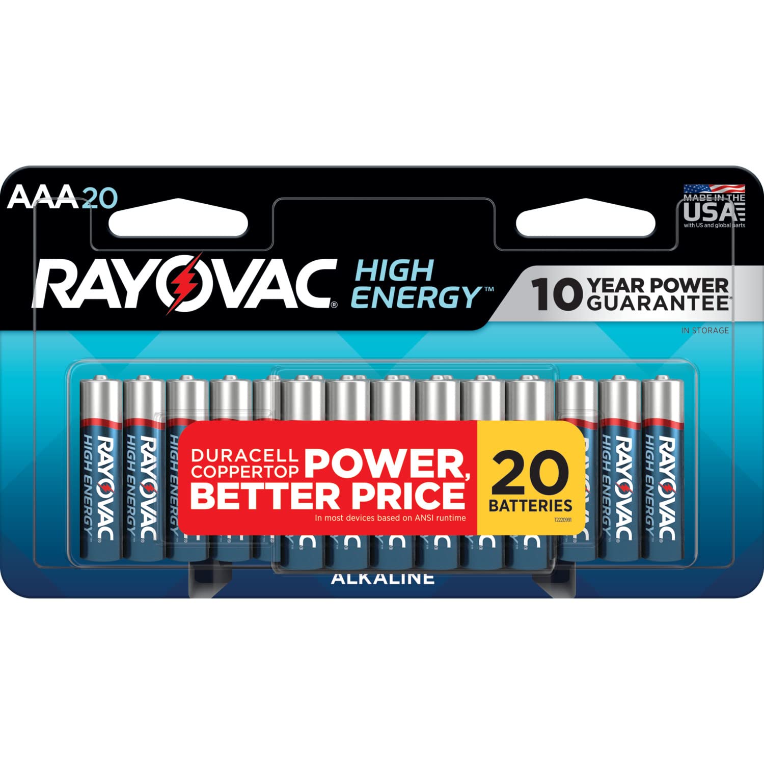 Rayovac AAA Batteries, Alkaline Triple A Batteries (20 Battery Count)
