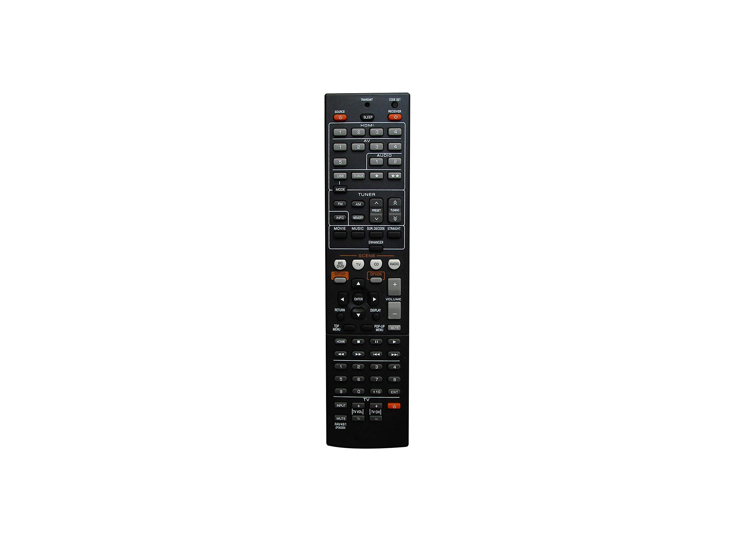 HCDZ Replacement Remote Control for Yamaha RAV436 WW510800 RX-A710 RX-A710BL RX-V671 RX-V671BL 7-Channel Network AV Receiver