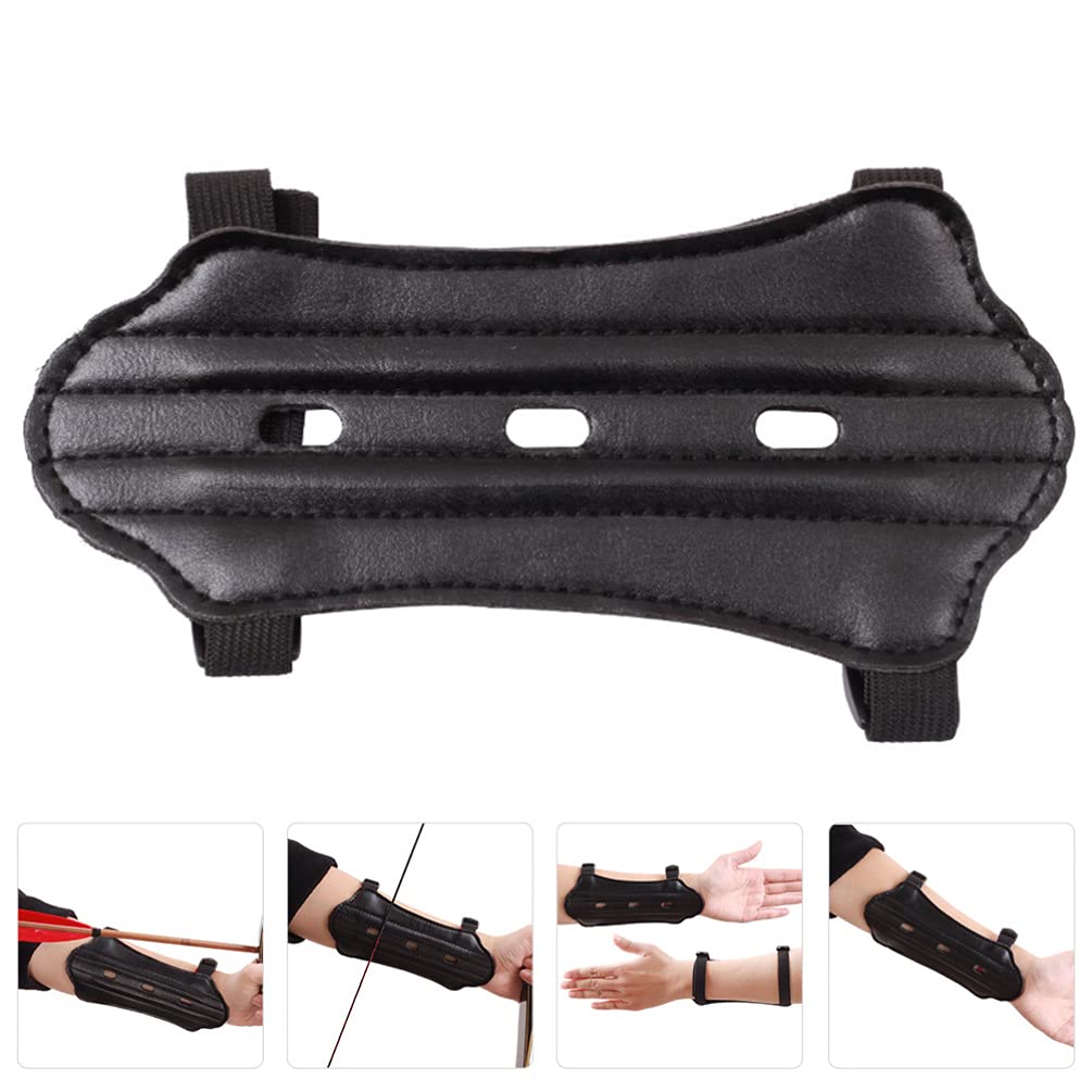 BESPORTBLE 1 Pair Children Archery Arm Guard Leather Forearm Protector for Kids Youth Shooting Hunting Practice Bow Archery