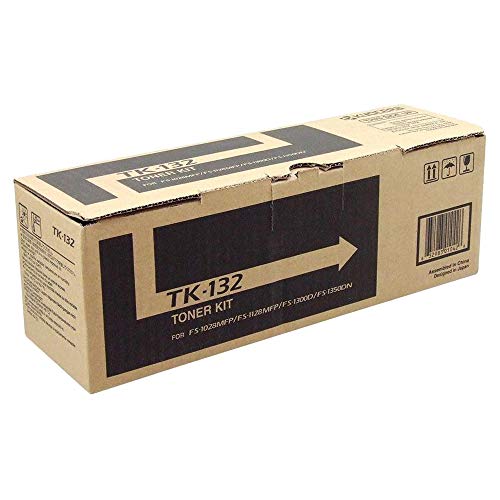 Kyocera FS-1028MFP (TK-132) Black Toner Cartridge Standard Yield (7,200 Yield) with Micro Smartoners Cloth