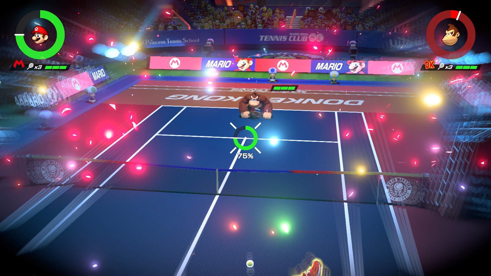 Nintendo Switch System Console , Neon Blue & Neon Red with Mario Tennis Aces & 1-2-Switch (Renewed)