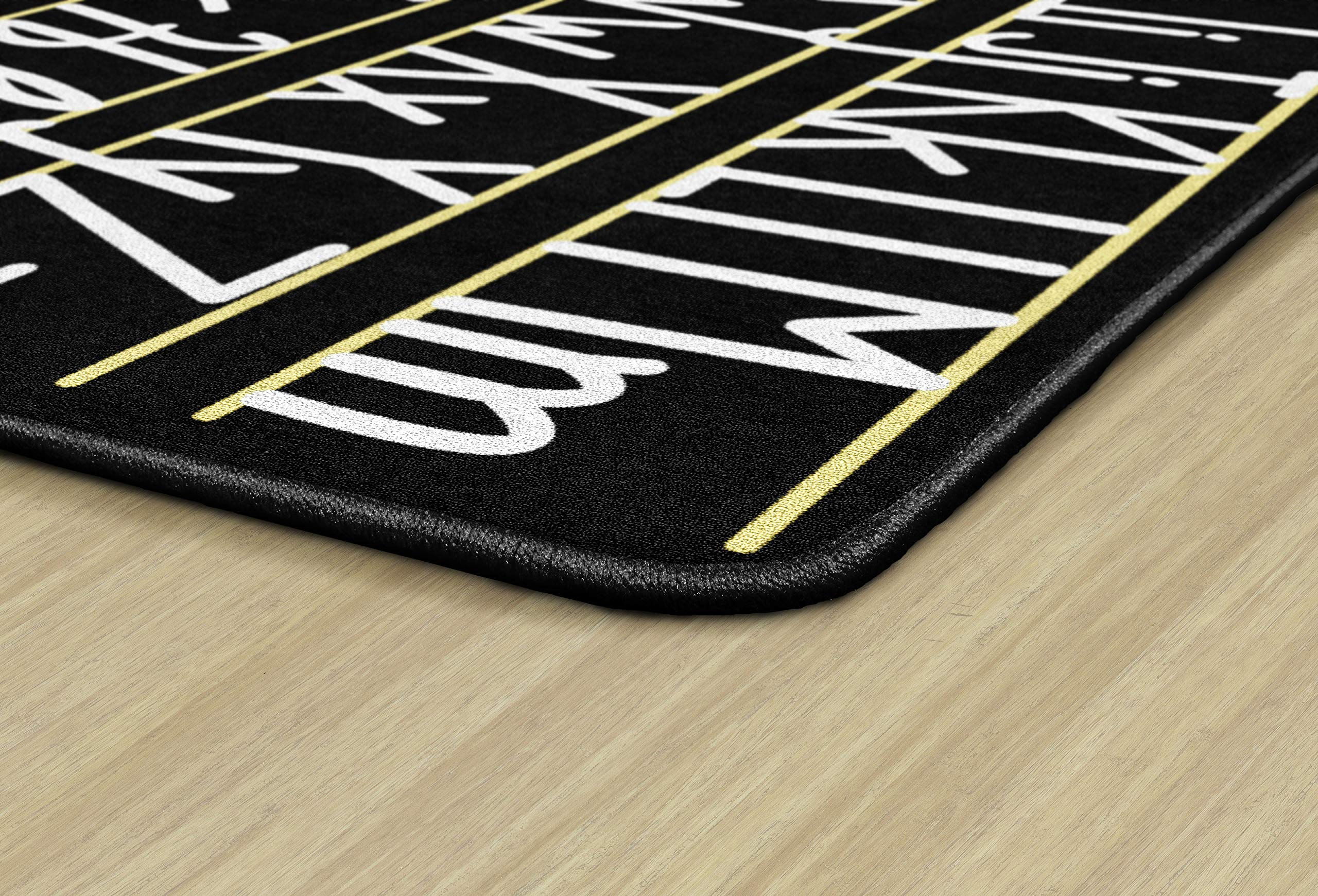 Flagship Carpets Handwriting Samplers ABC Children's Floor Area Rug for Indoor Classroom or Home Learning Area, Kids Room or Educational Play Mat, 7'6" x 12', Rectangle