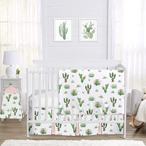 Pink and Green Boho Watercolor Baby Kid Clothes Laundry Hamper for Cactus Floral Collection by Sweet Jojo Designs