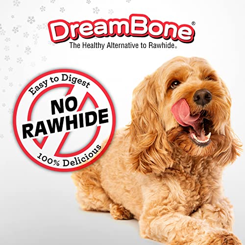DreamBone Holiday Favorites, 4 Count, Made with Real Chicken, Rawhide-Free Chews for Dogs