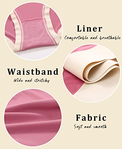 Knowyou High Waisted Underwear for Women Breathable Cute High Cut Panties for Ladies Women's Comfortable Full Coverage Brief