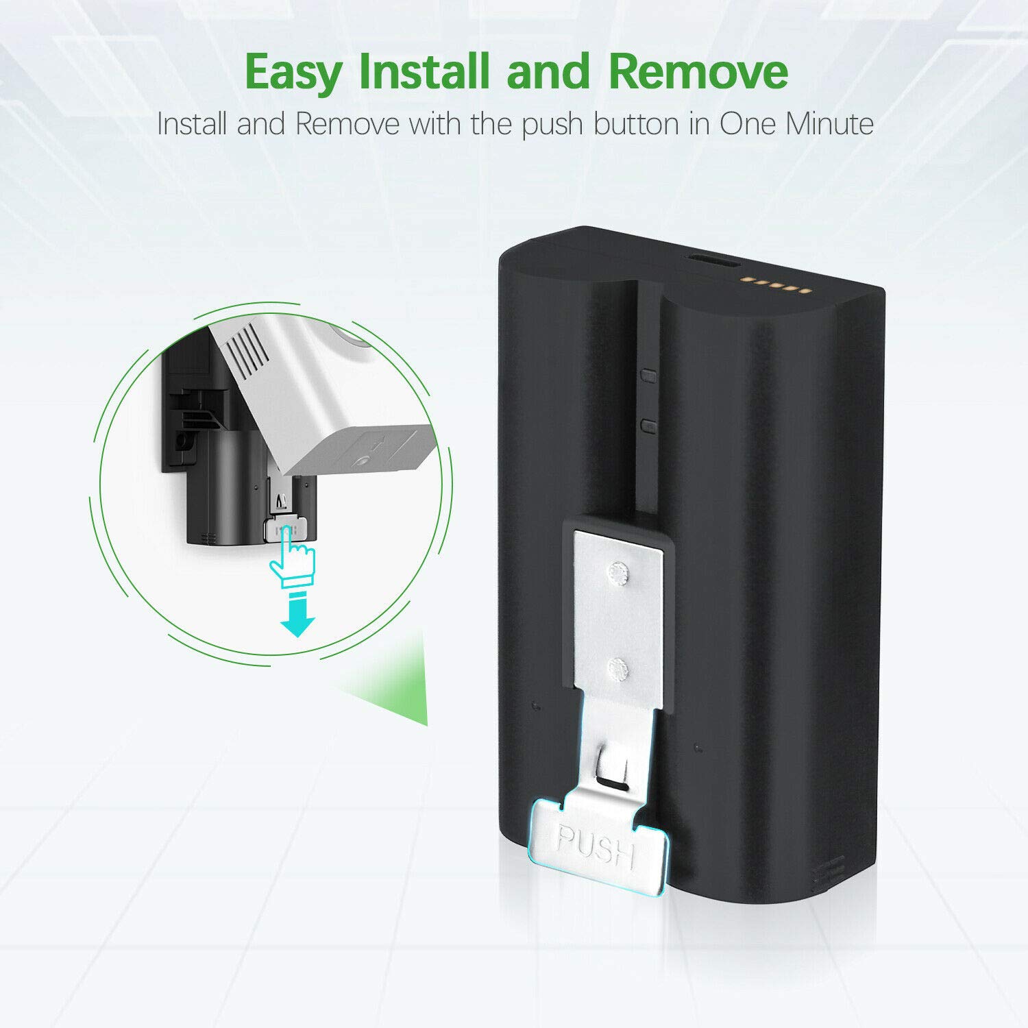 Charging Station and 2 Packs Rechargeable 3.65V Lithium-Ion Battery Battery That is Compatible with Ring, for Video Doorbell 2/3 and Spotlight Cam Battery 6400mAh ( 2023 Stronger Compatibility)
