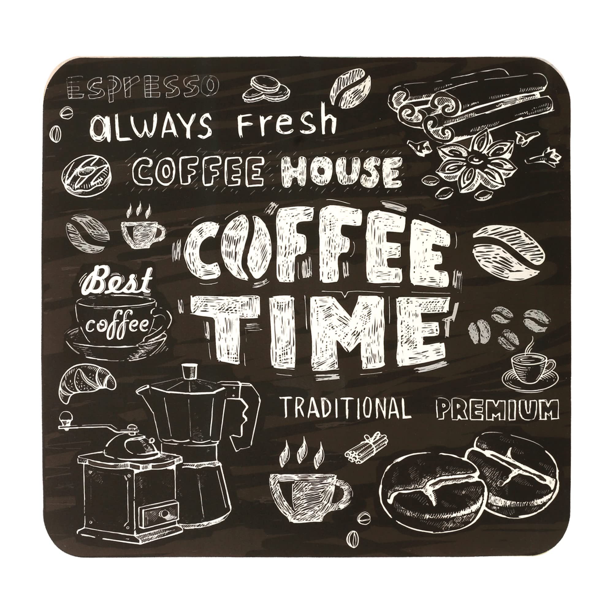 Coffee Mat Rubber Dish Drying Mat For Kitchen Counter Farmhouse Style Decorative Art Kitchen Mat St. Patrick's Day Coffee Bar Accessories Decorative Retro Coffee Time Dish Drying Pad 16"X 18"
