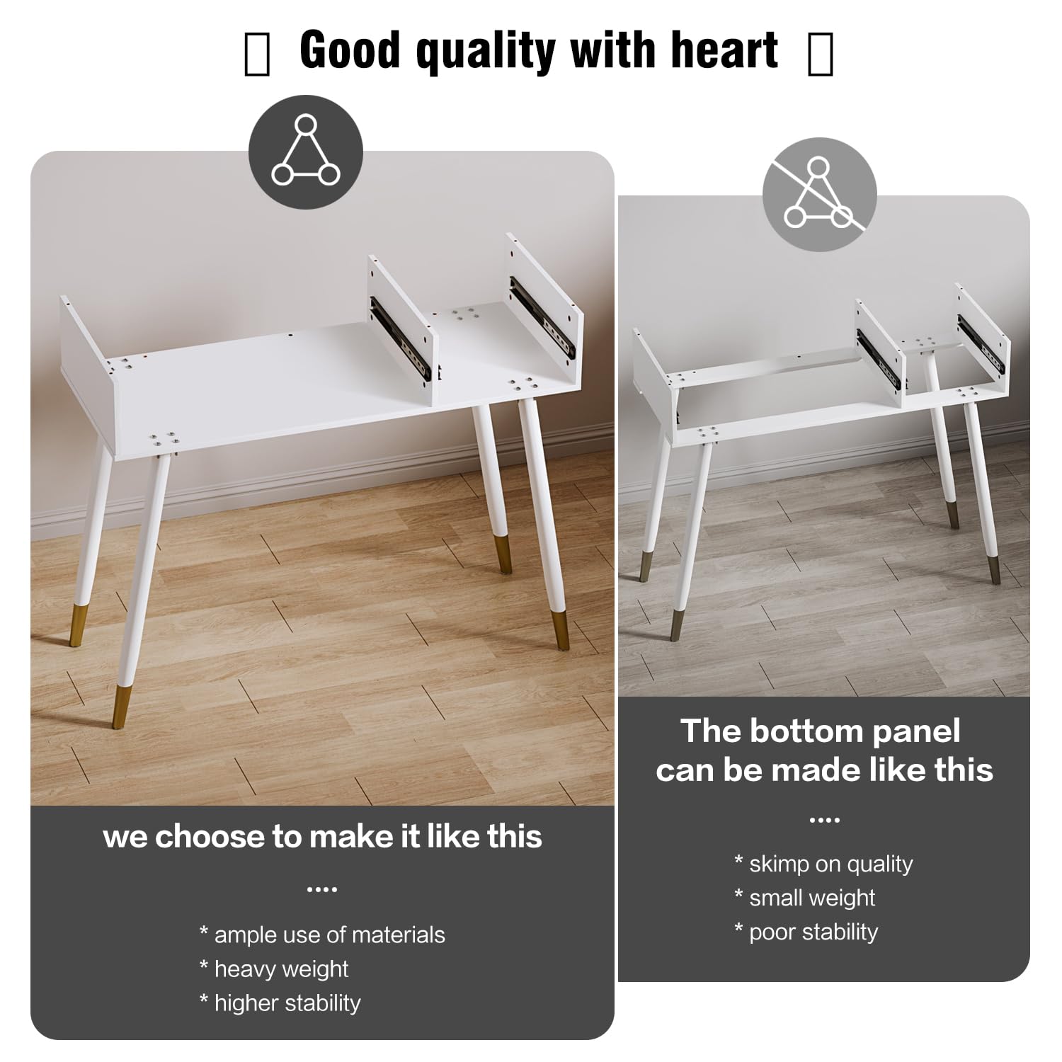 Chrangmay White,Vanity Desk with Mirror and Lights,Small Makeup Vanity with 2 Spacious Drawers,Modern Makeup Table with Adjustable Cabinet for Bedroom,Makeup Room,Writing Desk,Cheap