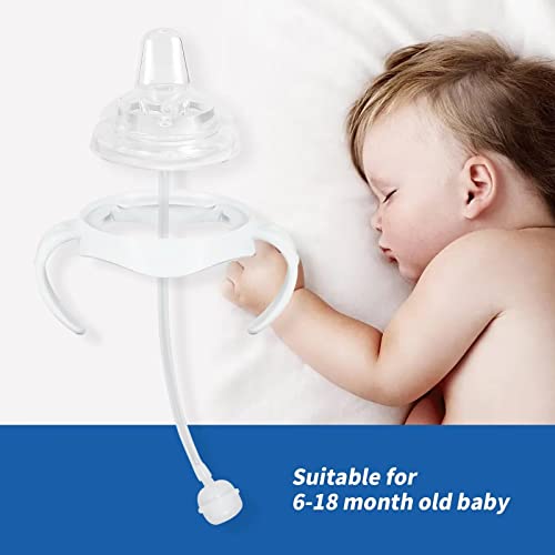 Sippy Cup Soft Spout Conversion Kit for Philips Avent Natural Baby Bottle, Bottle Handles and Weighted Straw (2 Pack)