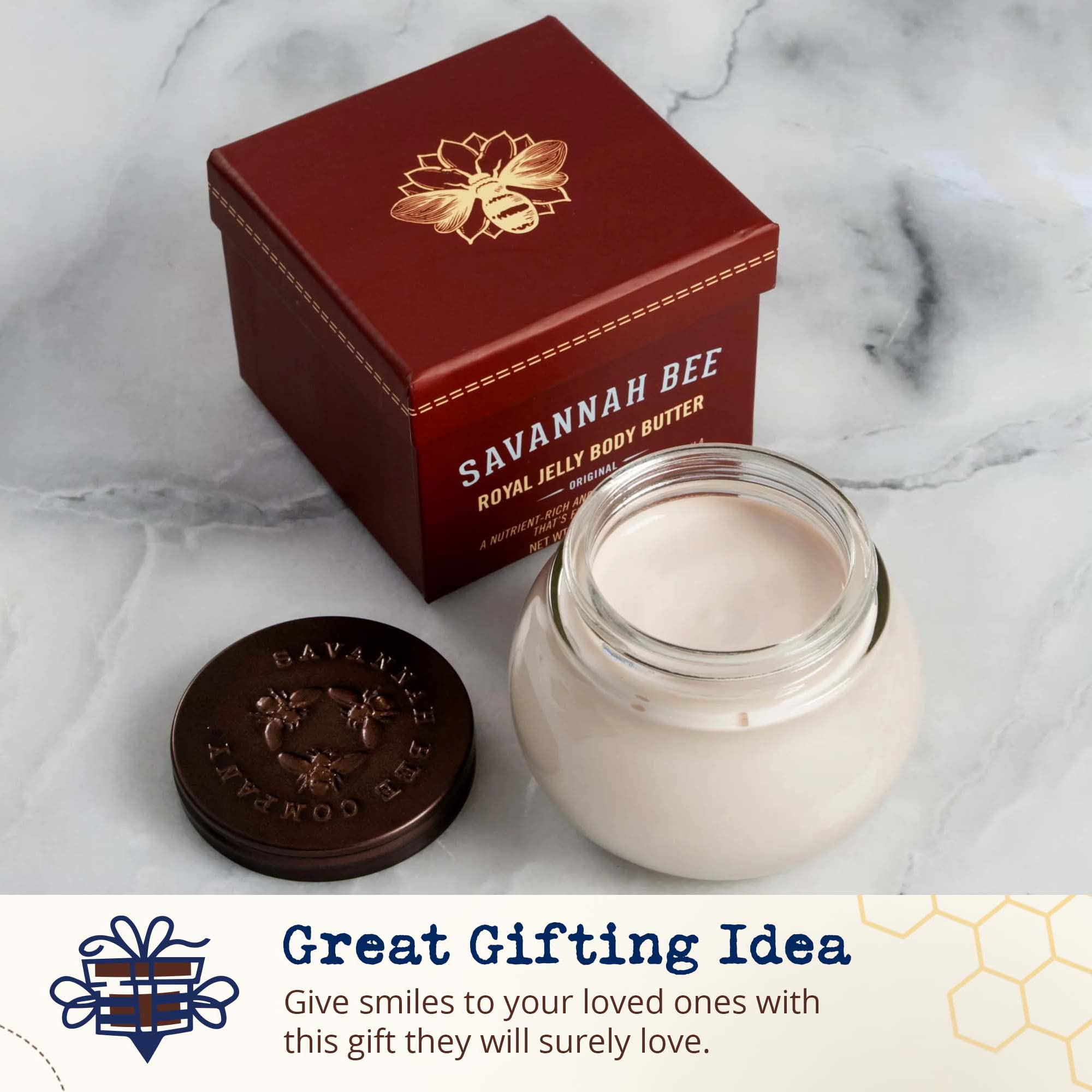 Savannah Bee Company Royal Jelly Body Butter - Deep Hydrating Body Butter for Dry Skin