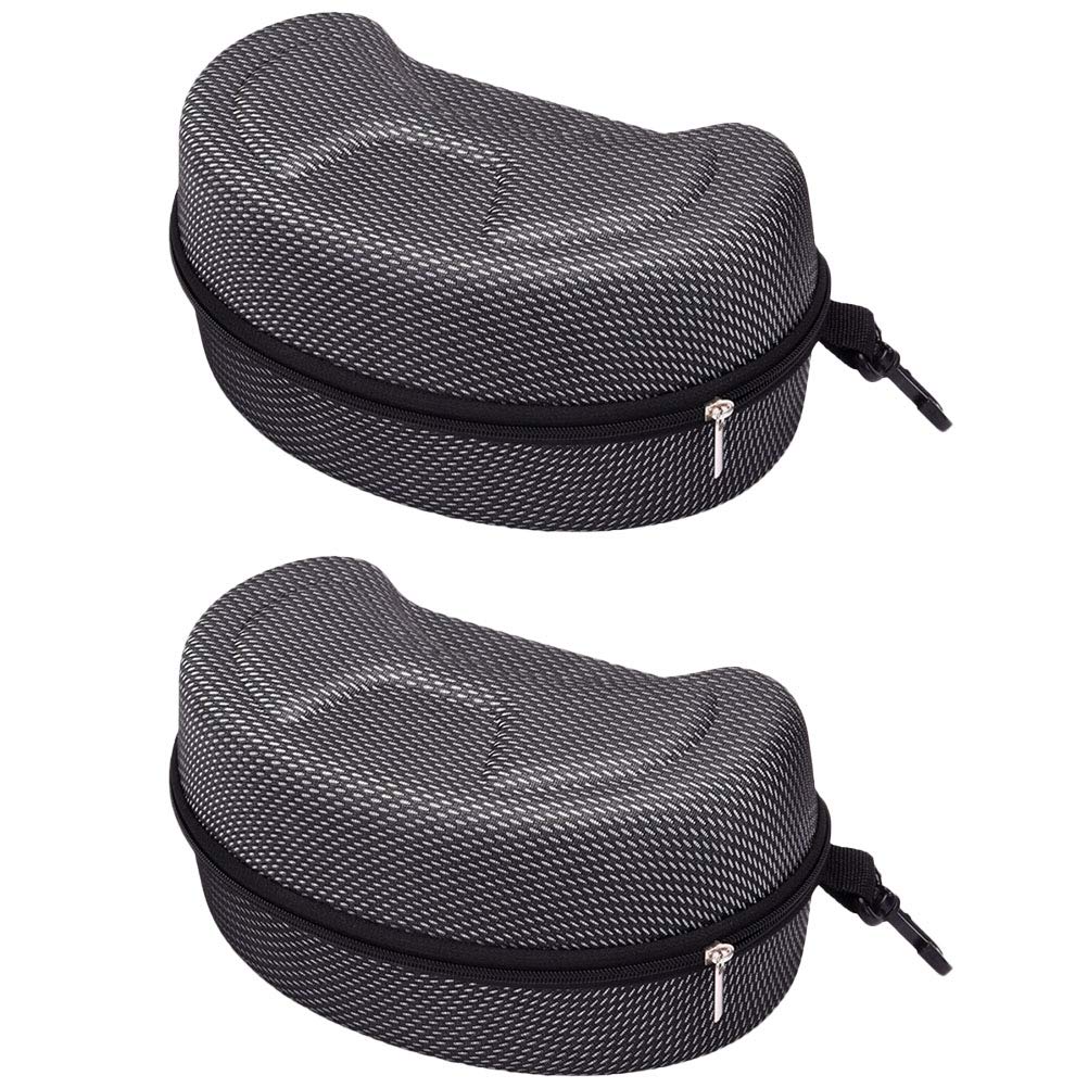 BESPORTBLE Ski Accessories 2pcs Cycling Eyewear Case Ski Goggles Box Shockproof Sunglasses Case with Zipper