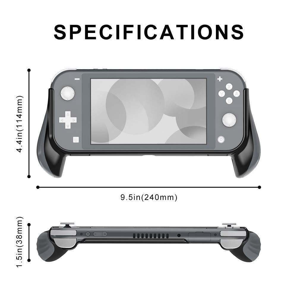 Azakio, Grip case for Nintendo Switch Lite,Ergonomic Nintendo Switch Lite Hand Grip, Accessories for Switch Lite (Green)