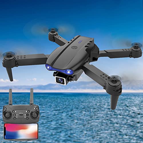 Drone with 1080P Dual HD Camera - 2023 Upgradded RC Quadcopter for Adults and Kids, WiFi FPV RC Drone for Beginners Live Video HD Wide Angle RC Aircraft, 2 Batteries,Trajectory Flight, Altitude Hold(Black)