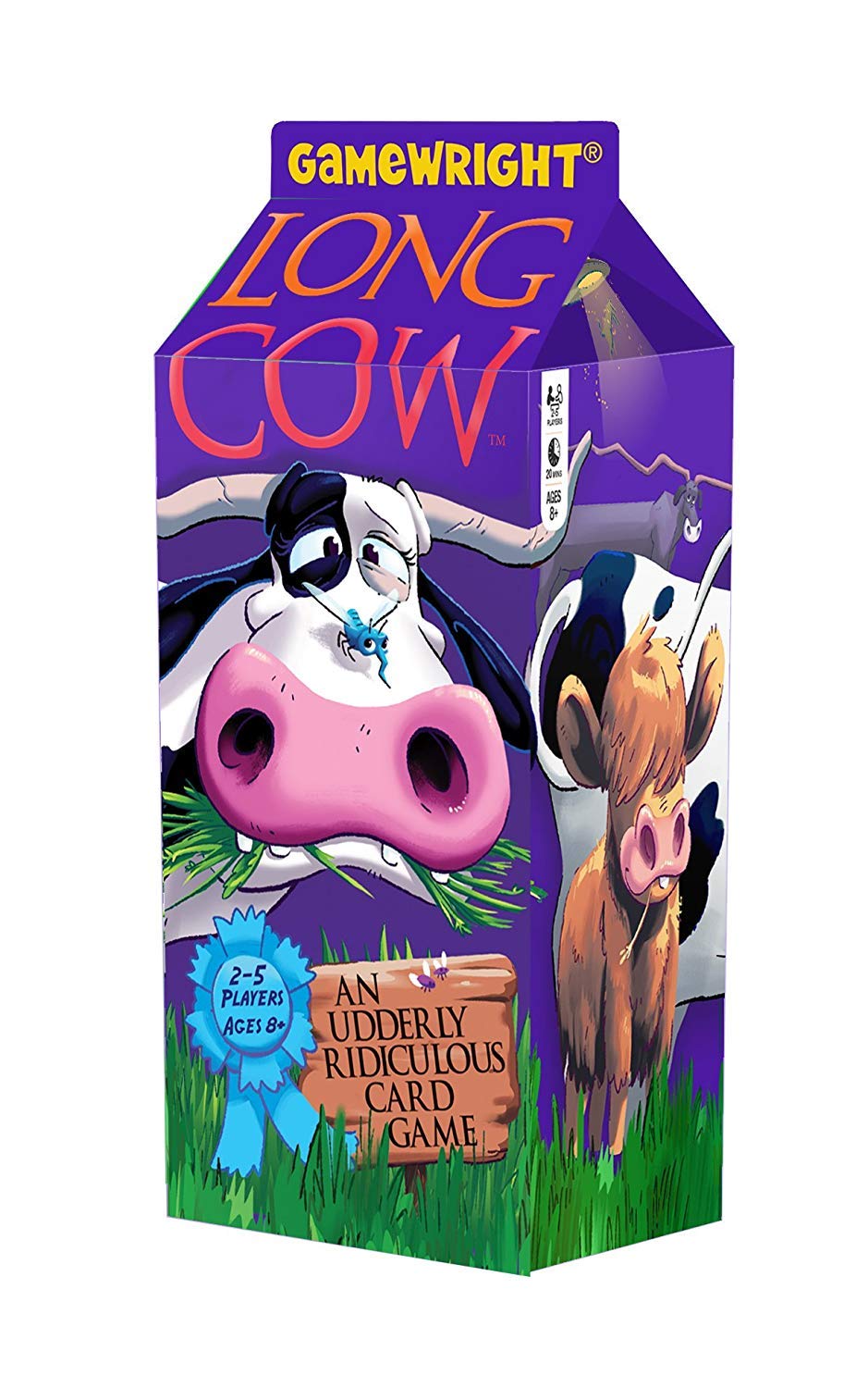 Gamewright Long Cow - an Udderly Ridiculous Card Game for 8 + Years Multi-colored, 5"