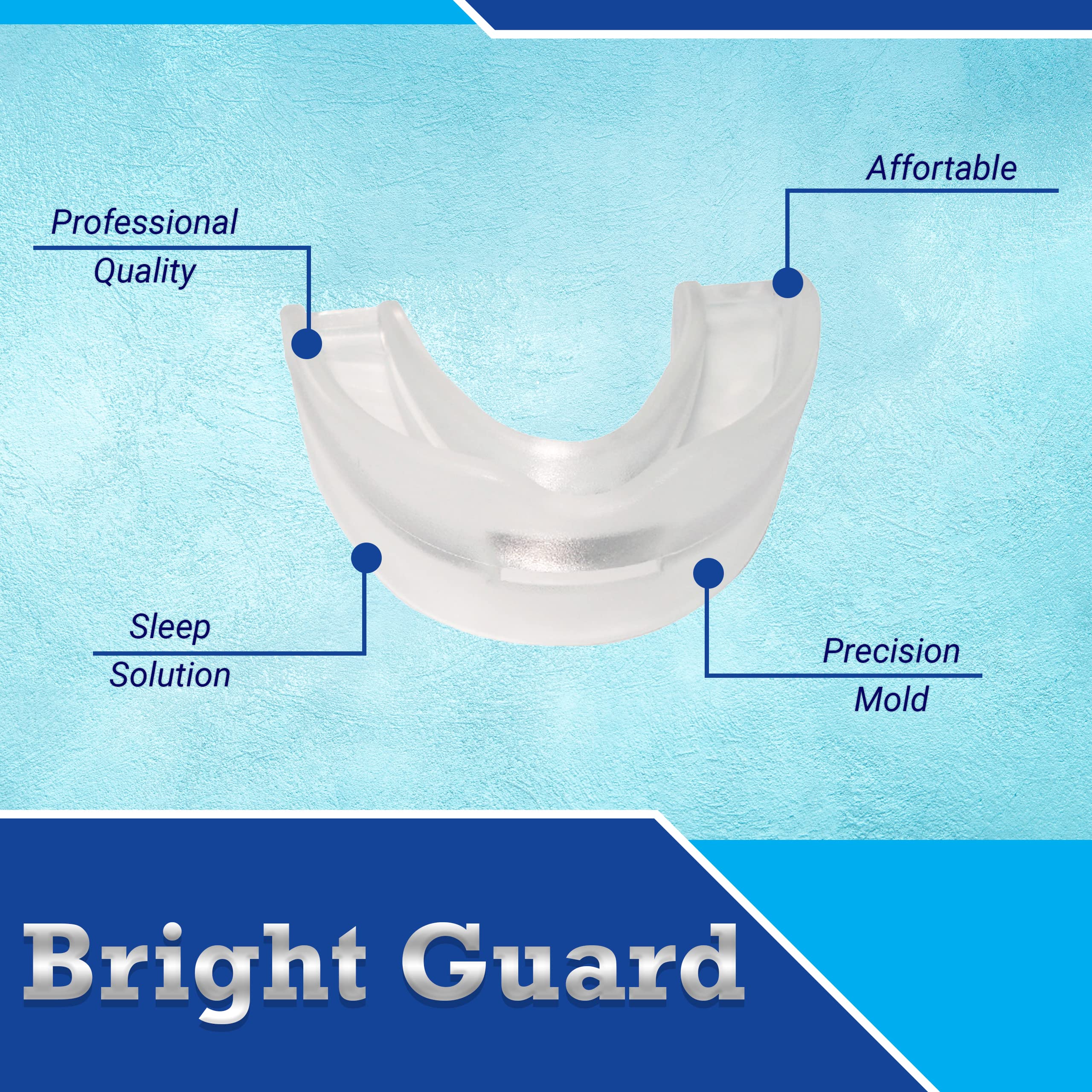 BrightGuard Grinding Mouth Guard - Teeth Grinding Mouth Guard for Sleep – Night Dental Bite Nightguard - Clenching, Bruxism, TMJ Guards - Moldable & Comfortable