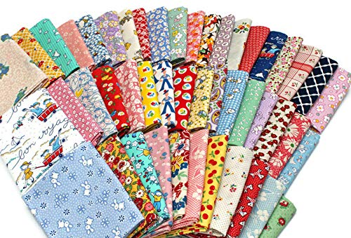 Fields 10 Fat Quarters - 1930's to 1950's Reproduction Depression Era Feed Sack Small Scale Floral Vintage-Look Flowers Nostalgia 1930s-fq-set 1930s Fat Quarters