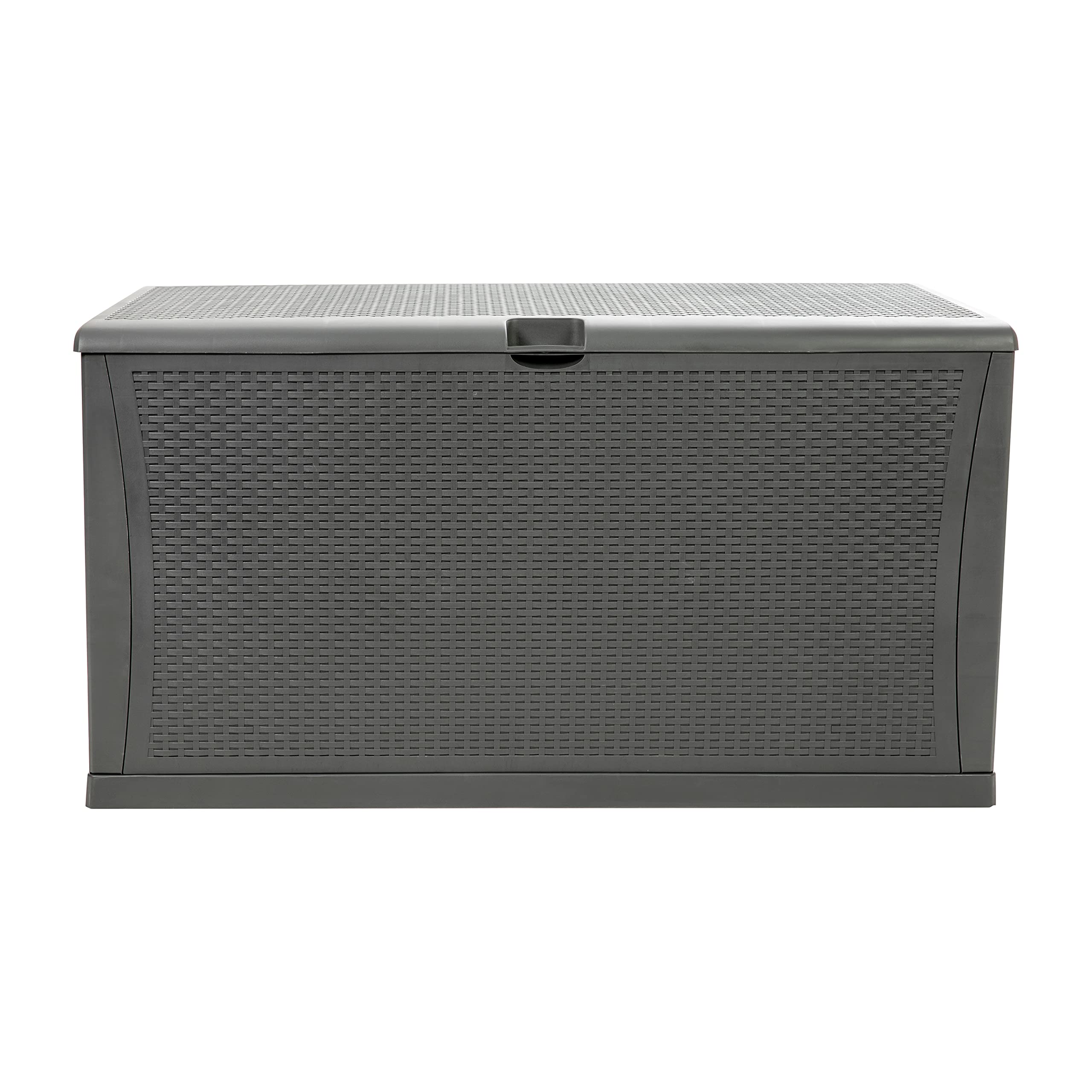 Flash Furniture 120 Gallon Plastic Deck Box - All-Weather Patio Storage and Organization for Throw Pillows, Pool Toys or Garden Tools
