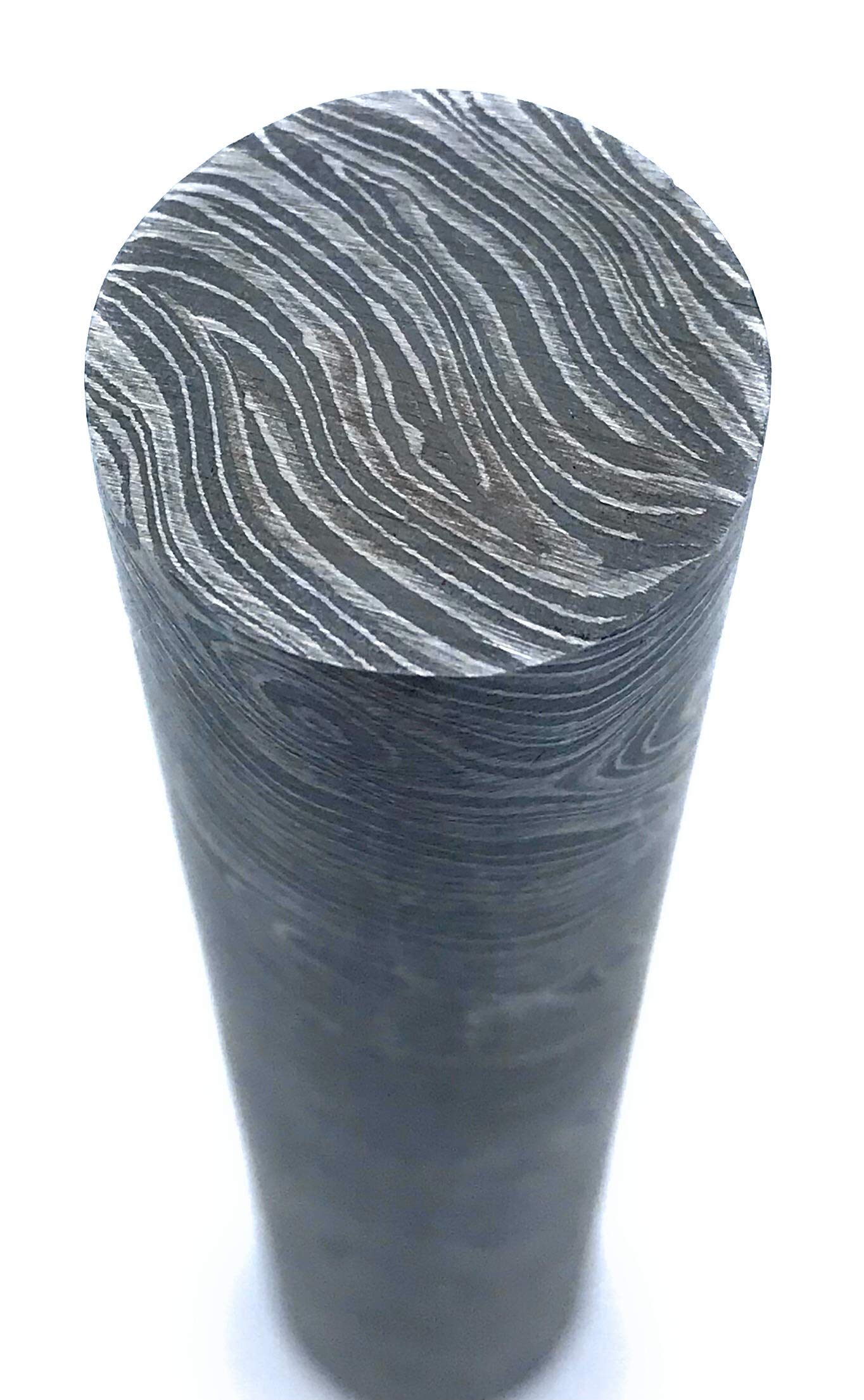 Flashblades NPG3/ 5.5" Long Custom Handmade Damascus Steel Round bar 25.2mm Diameter