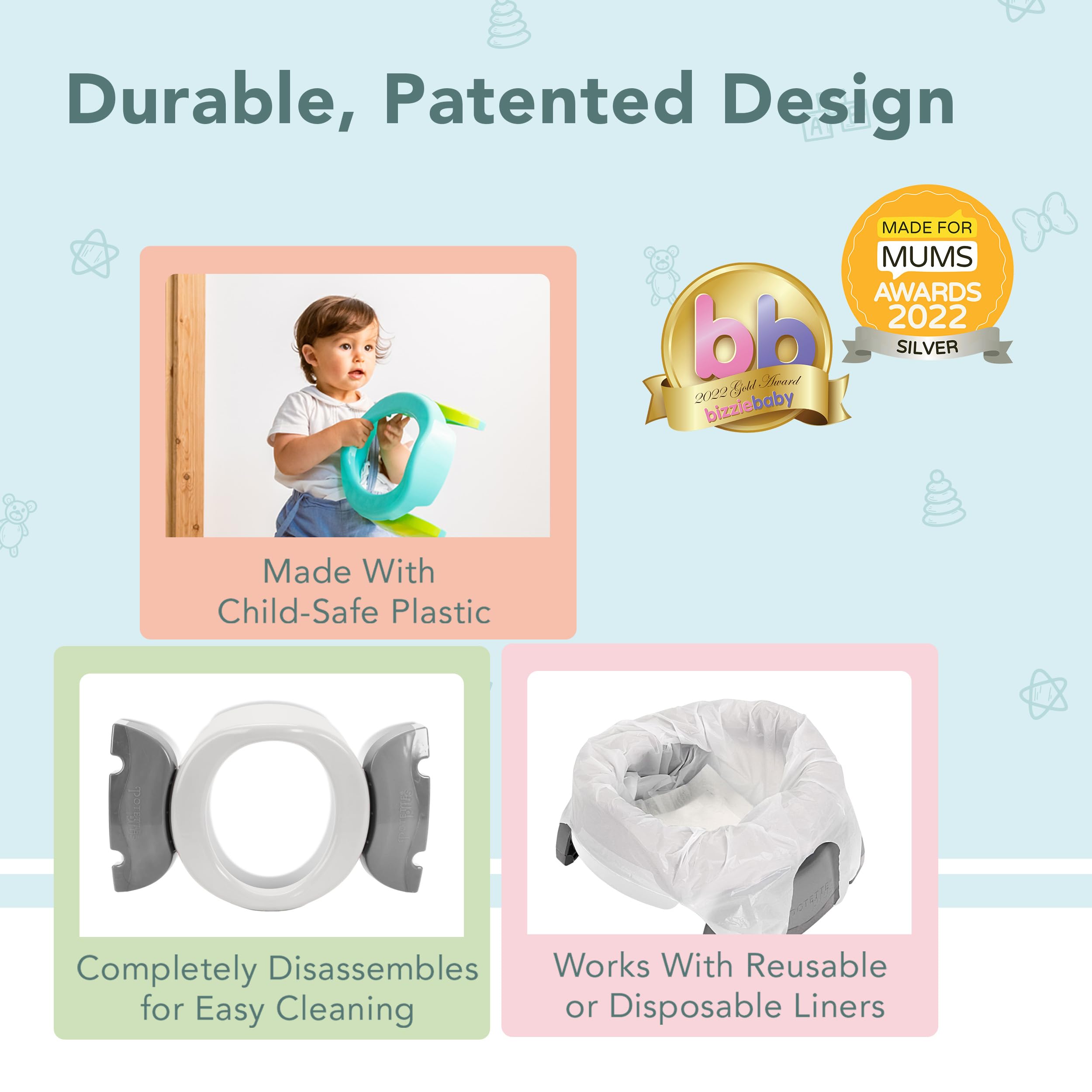 Kalencom Potette Plus 2-in-1 Travel Potty Trainer Seat Pink