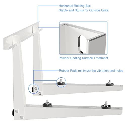 Mini Split Wall Mounting Bracket for 9000-36000BTU Ductless Air Conditioner Outdoor Universal Heat Pump System Support up to 330 lbs
