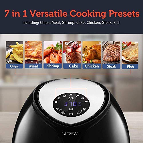 Ultrean Digital Food Scale and Ultrean 6 Quart Air Fryer (Black)