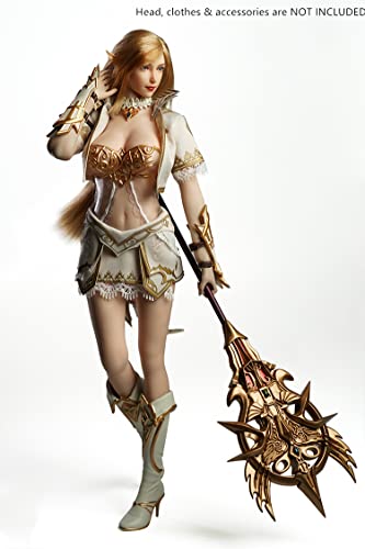 HiPlay TBLeague 1/6 Scale 12 inch Female Super Flexible Seamless Figure Body, Standard Body Type, Minature Collectible Action Figures (Pale Skin, S10D)