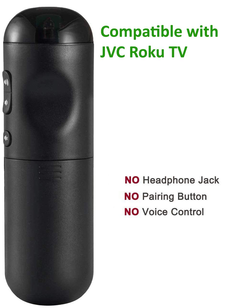 Remote Control Replacement for JVC Roku TV LT-32MAW388 LT-40MAB588 LT-43MAW588 LT-49MAW598 LT-50MAW595 LT-65MAW595