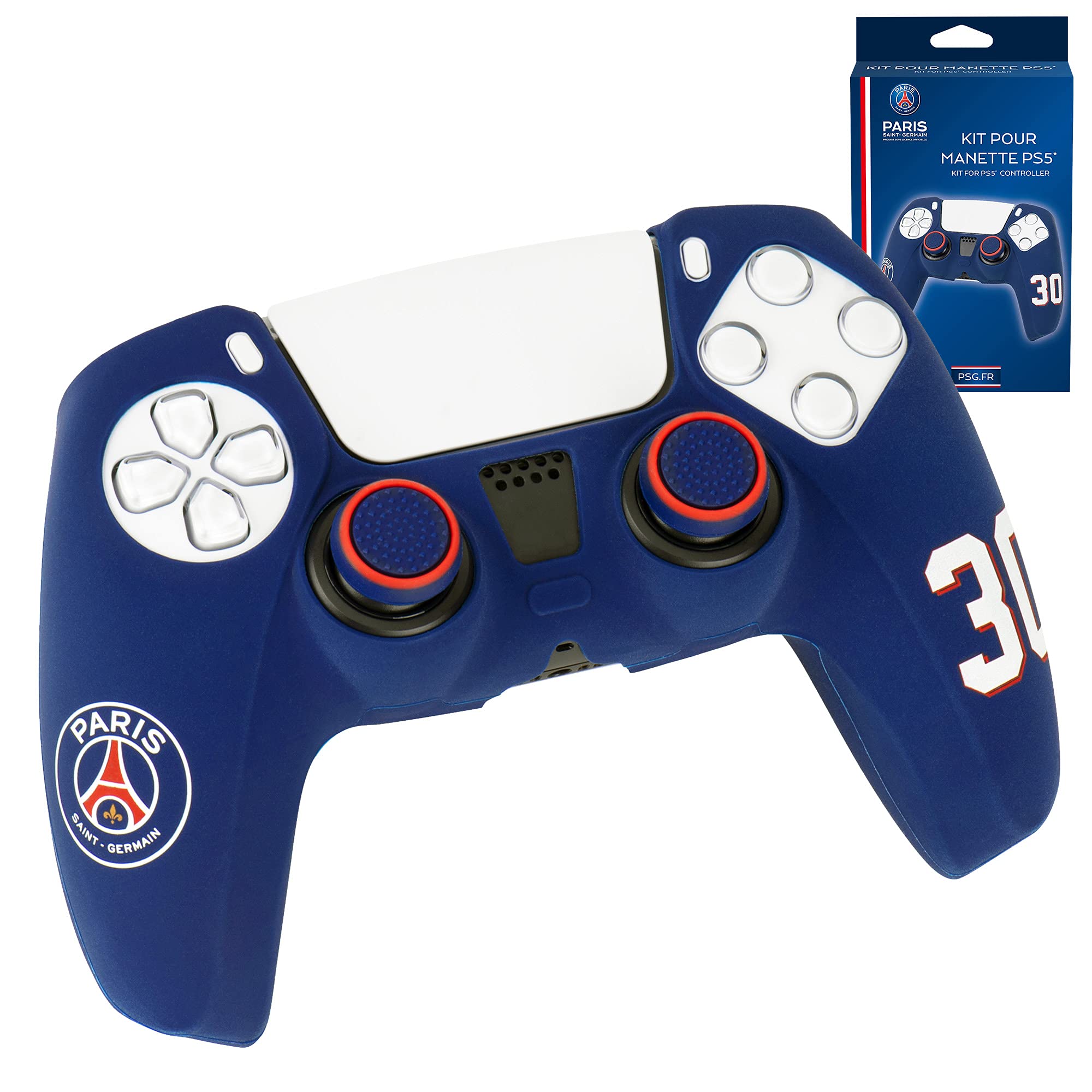 PSG - Paris Saint Germain - Accessory kit with protective cover for PS5 controller Blue N30 Lionel Messi (PS5)