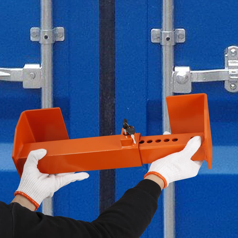 DorBuphan Shipping Container Locks, Heavy Duty Equipment Lock Cargo Door Lock Adjustable Max Length 20.5β, High Security Trailer Lock for Trucks and Containers