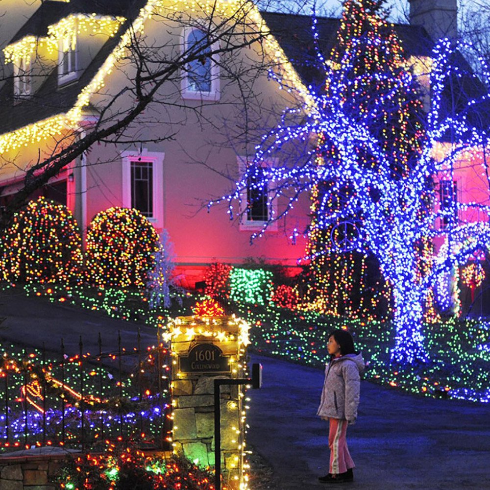 KYD 72ft 22m 200 LED Solar String Lights Christmas Lights Solar Powered Starry Lighting Waterproof Outdoor String Lights for Indoor Gardens Xmas Tree Homes Wedding Party Decor