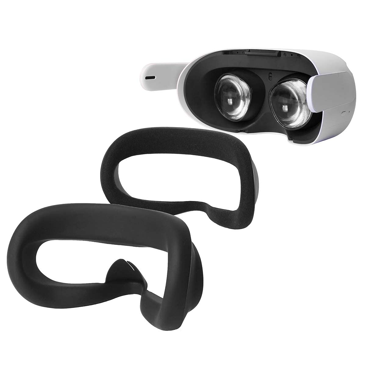 NIUVR Face Cover Silicone Mask Compatible with Oculus Quest 2 VR, Sealing Light Leakage Facial Pad Compatible with Meta Headset Accessories, Sweatproof Washable Anti-Leakage Face Cushion