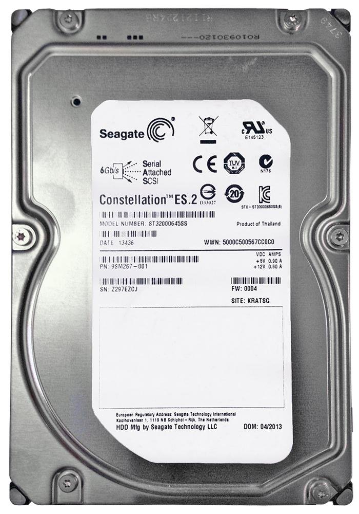 Seagate Constellation ES.2 ST32000645SS 2 TB 3.5 Internal Hard Drive - 6Gb/s SAS - 7200 rpm - 64 MB Buffer - Hot Pluggable