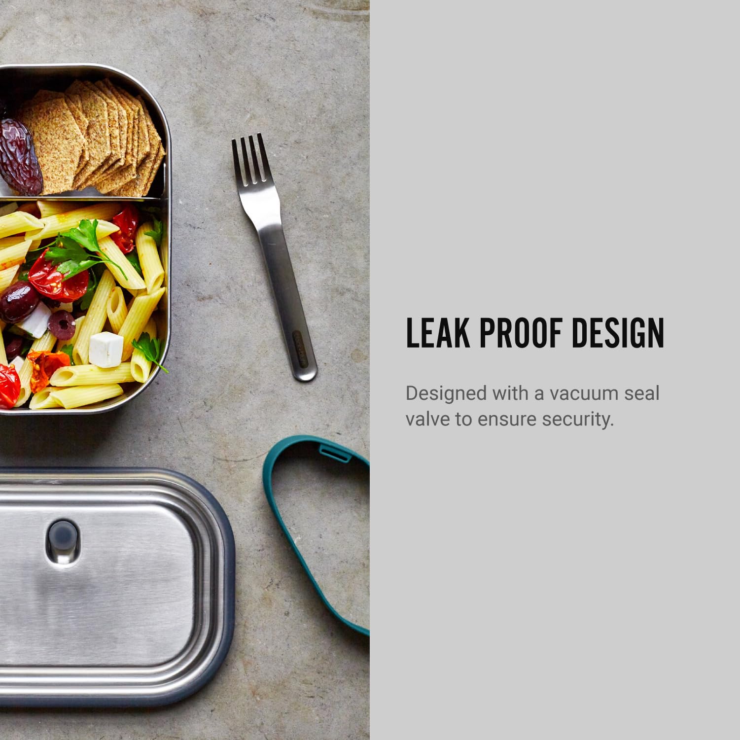 Black+Blum Stainless-steel Lunch Box | Leak-proof Oven Safe Plastic Free Meal Prep Lunch Food Container, Ocean, 1000ml / 34 fl oz