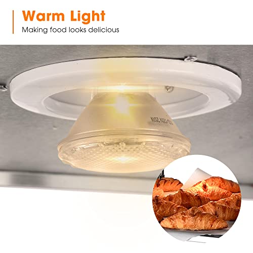 WeChef Commercial Food Warmer 2-Tier 110V Countertop Food Pizza Warmer 750W 24x15x20 Pastry Display Case