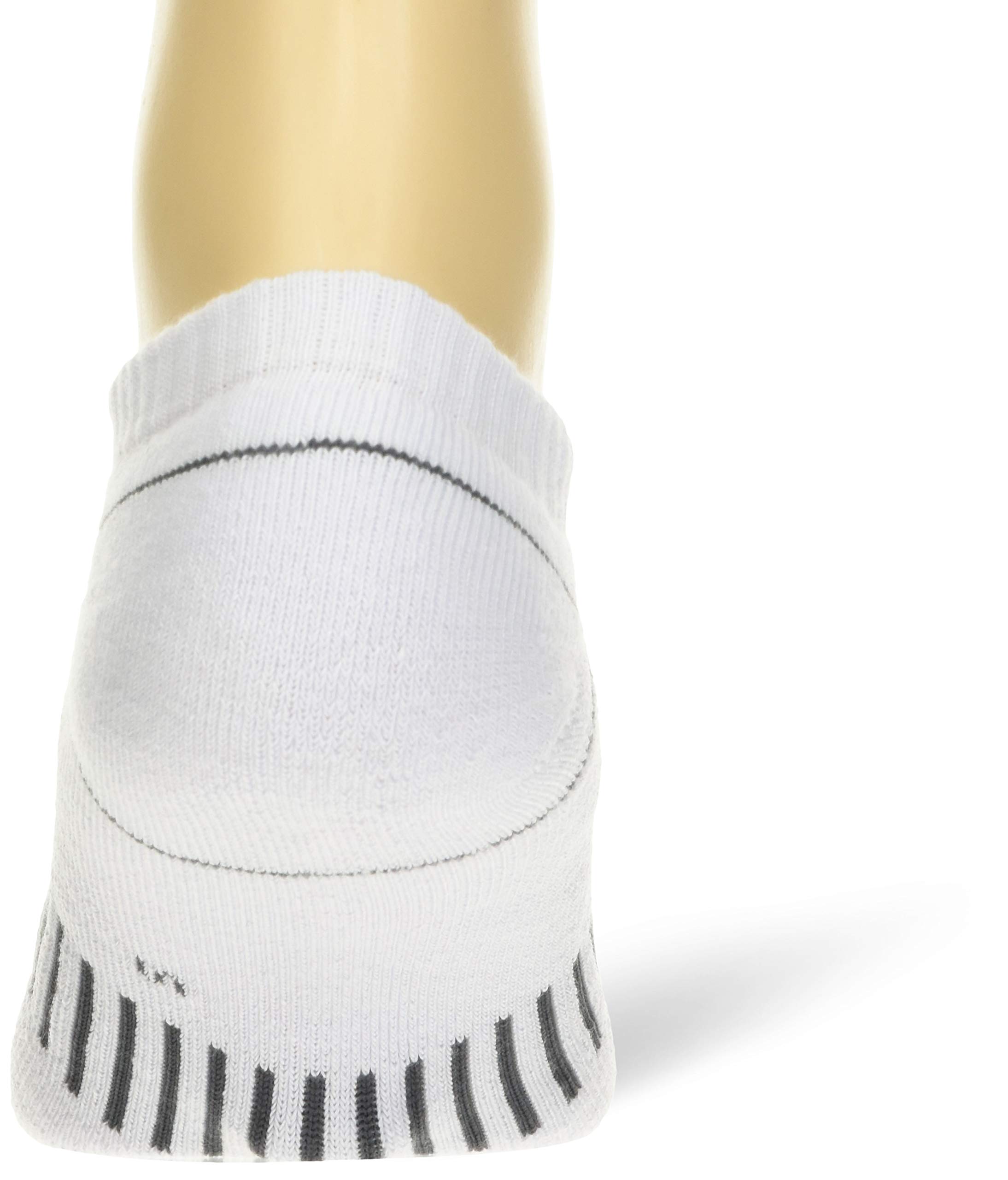 Balega Zulu Cushioning Performance No Show Active Lifestyle Socks for Men and Women (3 Pair), White, X-Large
