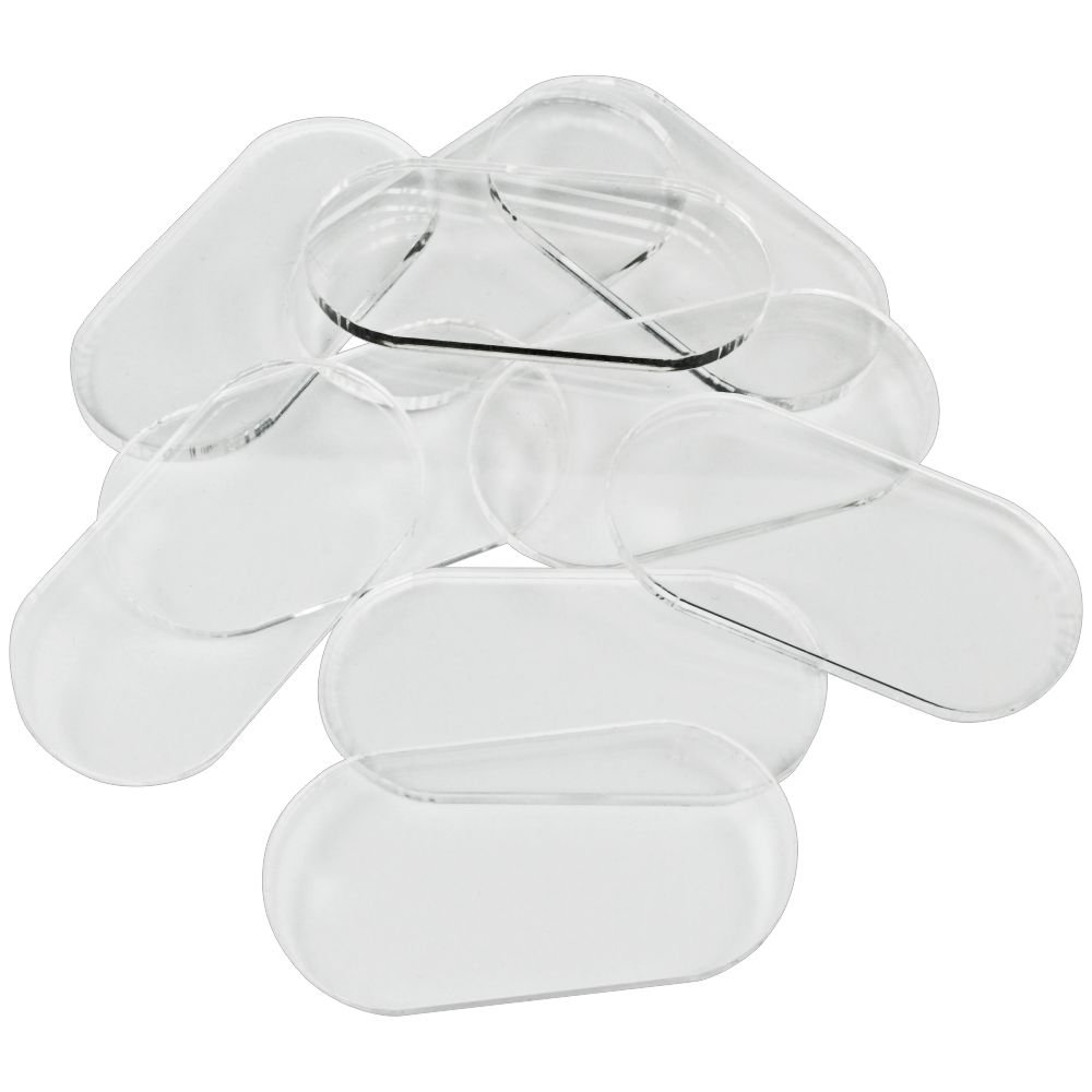 LITKO Clear Miniature Bases, Pill 25x50mm, 3mm Clear (10) ā¦