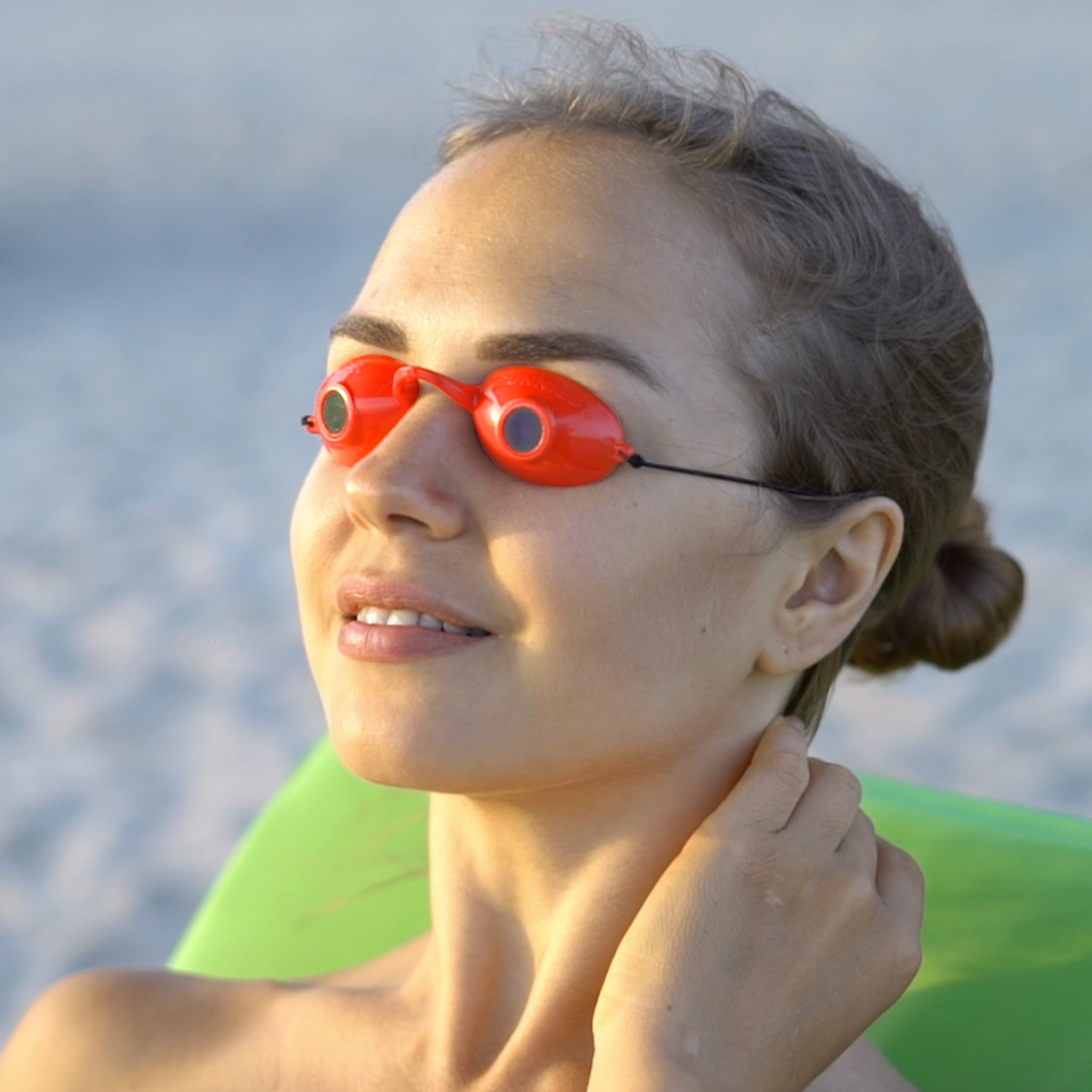 Super Sunnies UV Eye Protection, FDA Compliant Individual Tanning Bed Goggles Eyeshields, Glasses, 12 Pack