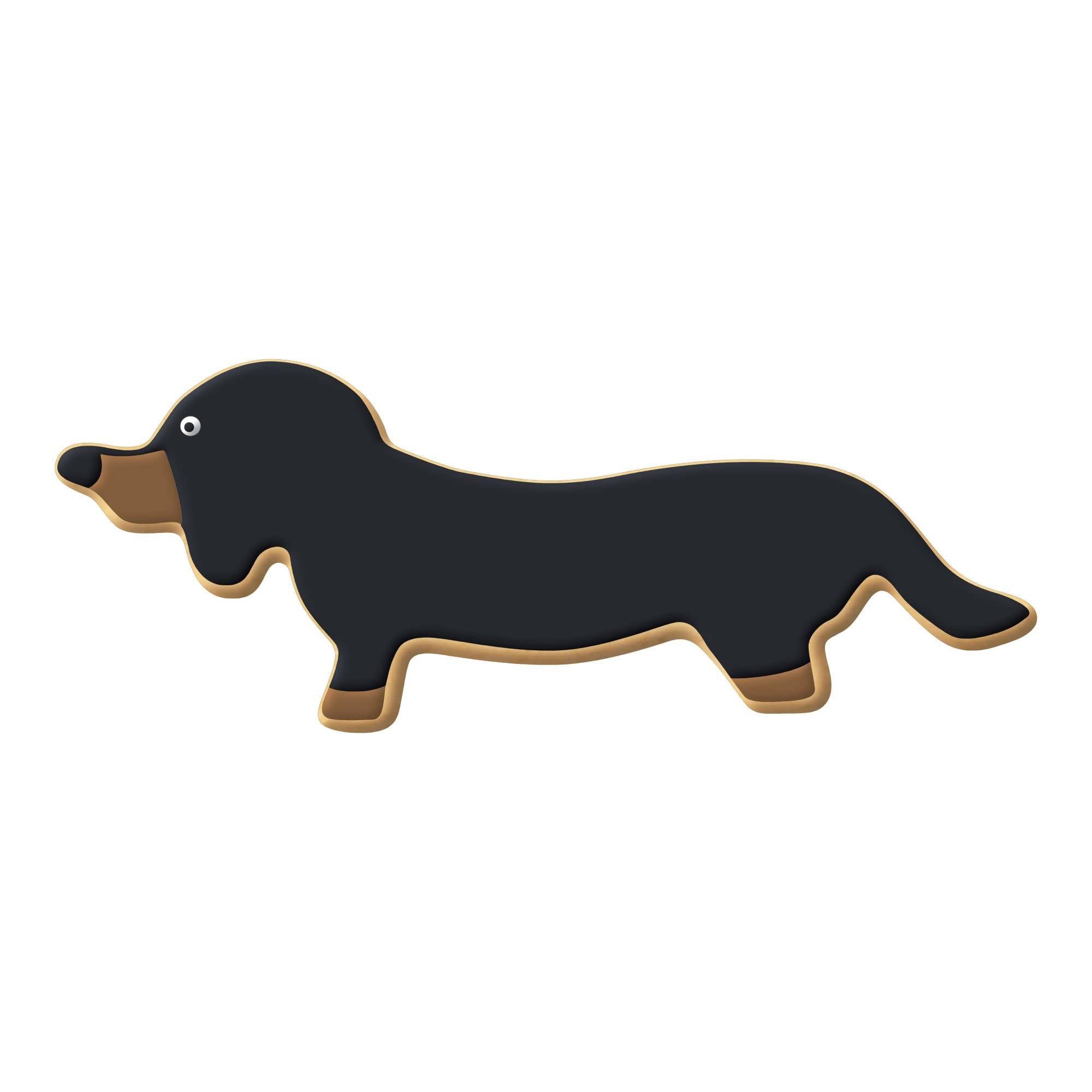 Dachshund Cookie Cutter 5.5 Inch - Made in the USA โ Foose Cookie Cutters Tin Plated Steel Dachshund Cookie Mold