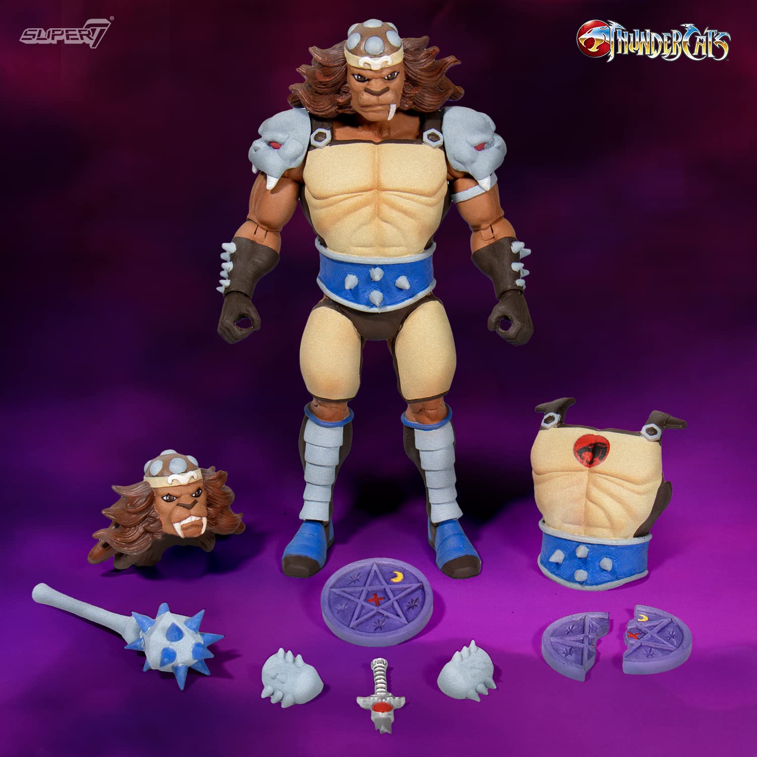 Super7 ULTIMATES! Thundercats Grune The Destroyer - 7" Thundercats Action Figure with Accessories Classic Cartoon Collectibles and Retro Toys