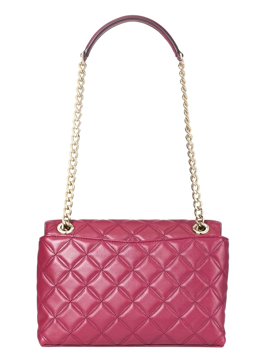 KATE SPADE NATALIA MEDIUM FLAP CROSSBODY SHOULDER BAG LEATHER IN BLACKBERRY PRESERVES