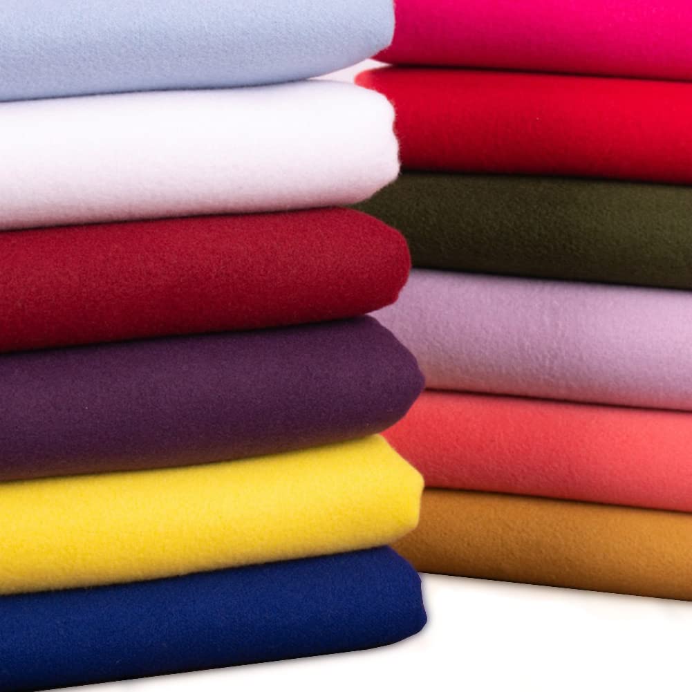 GNSN Wool Cashmere Fabric Thicken Double-Sided Imitation Woolen Winter Coat Material (Red,59x39 in/150x100 cm)