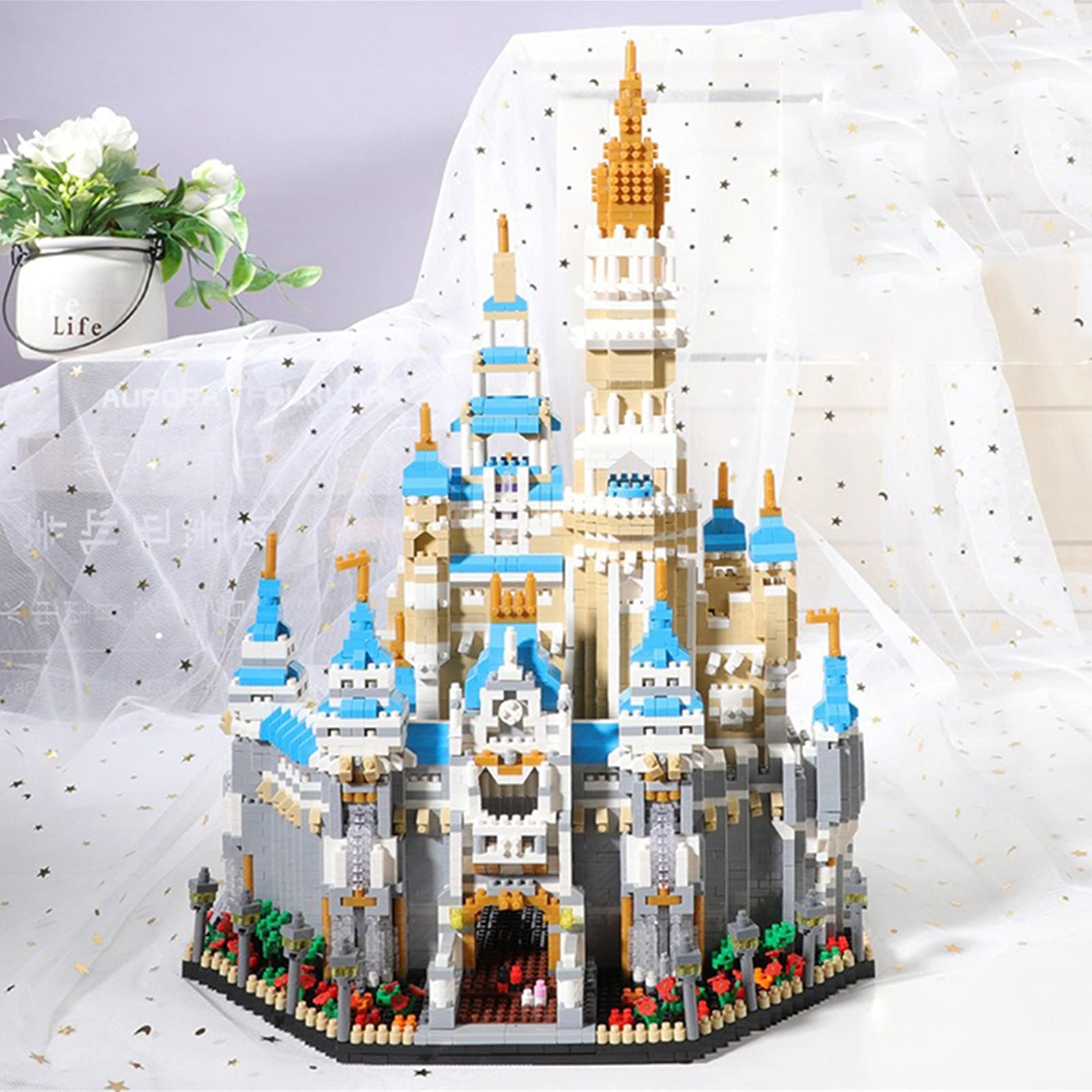 SXPC World Architecture Amusement Park Big Dream Castle Model (5297Pcs) DIY Micro Mini Blocks Building Toy for Kid and Adult