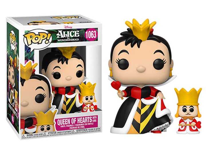 POP Disney: Alice in Wonderland 70th - Queen of Hearts with King Funko Vinyl Figure (Bundled with Compatible Box Protector Case)