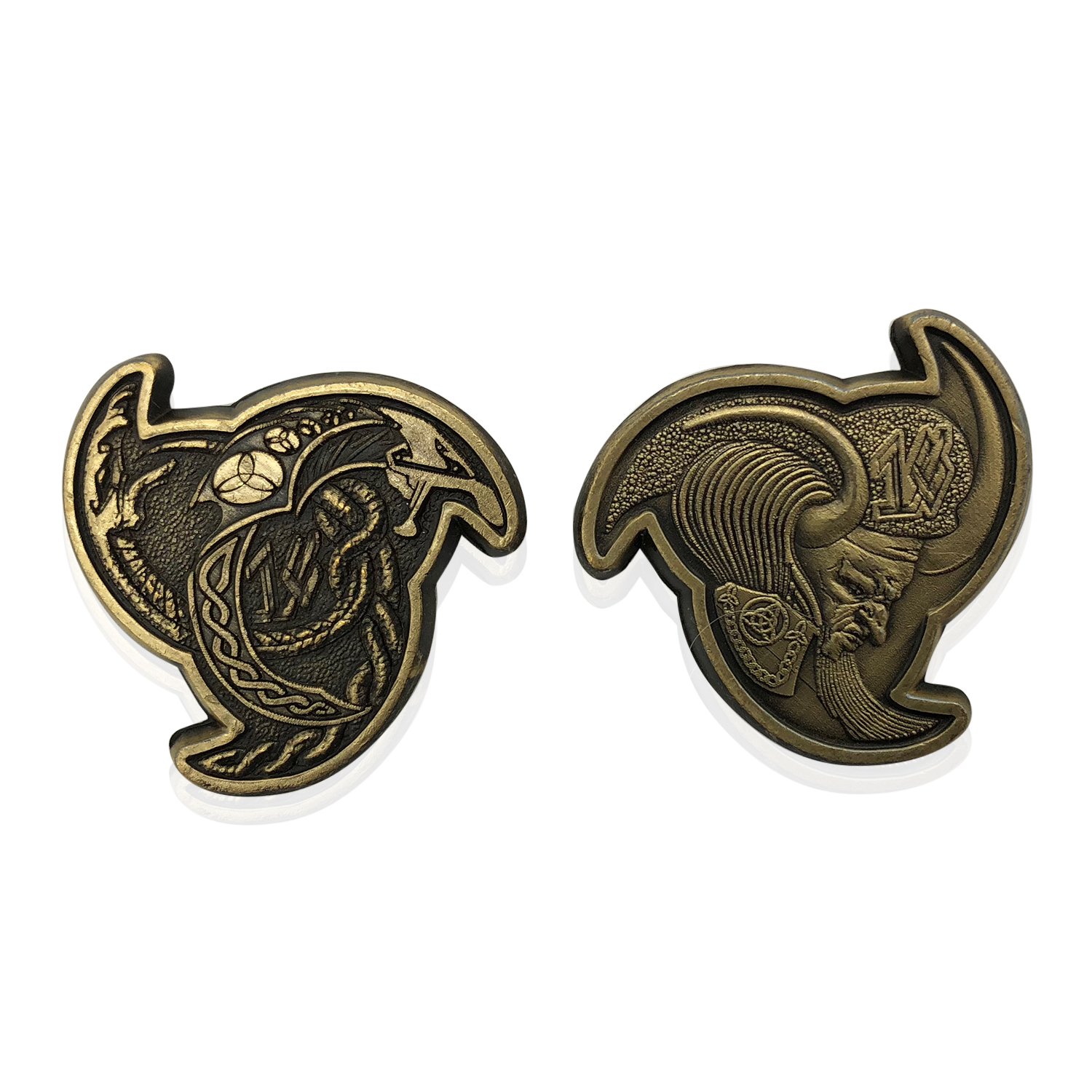Norse Foundry Adventure Coins - A Set of 10 Metal Plated Novelty Coins in Vikings Style - Perfect for Any Roleplaying Game (RPG) or LARP Session