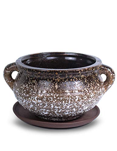Dahlia Vintage Speckle Ceramic Succulent Planter/Plant Pot/Flower Pot/Bonsai Pot, C