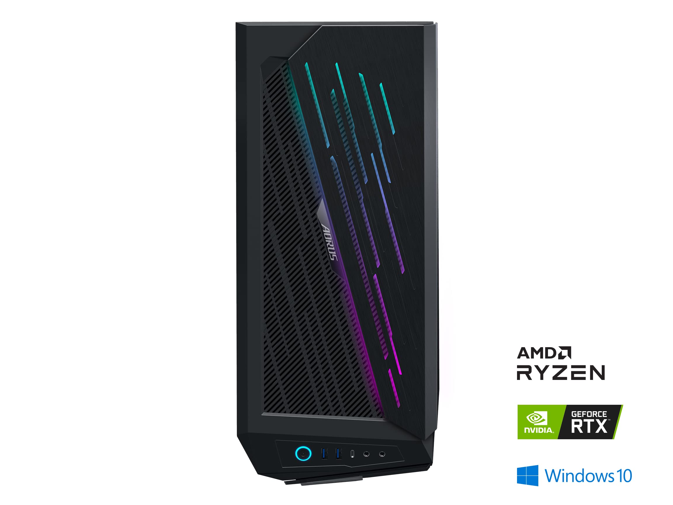 GIGABYTE AORUS Model X Gaming PC Computer Desktop (AMD R9 5900X, NVIDIA GeForce RTX 3080 GDDR6X 10GB, 32GB DDR4 RAM, 3TB M.2 SSD) - GB-AMXR9N8A-20A1