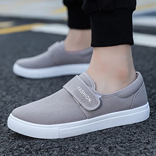 Canvas for Men Low Top Walking Shoes Fashion Casual Shoes Plane Shoes Grey