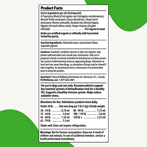 Pet Wellbeing Life Gold for Dogs - Vet-Formulated - Immune Support and Antioxidant Protection - Natural Herbal Supplement 2 oz (59 ml)